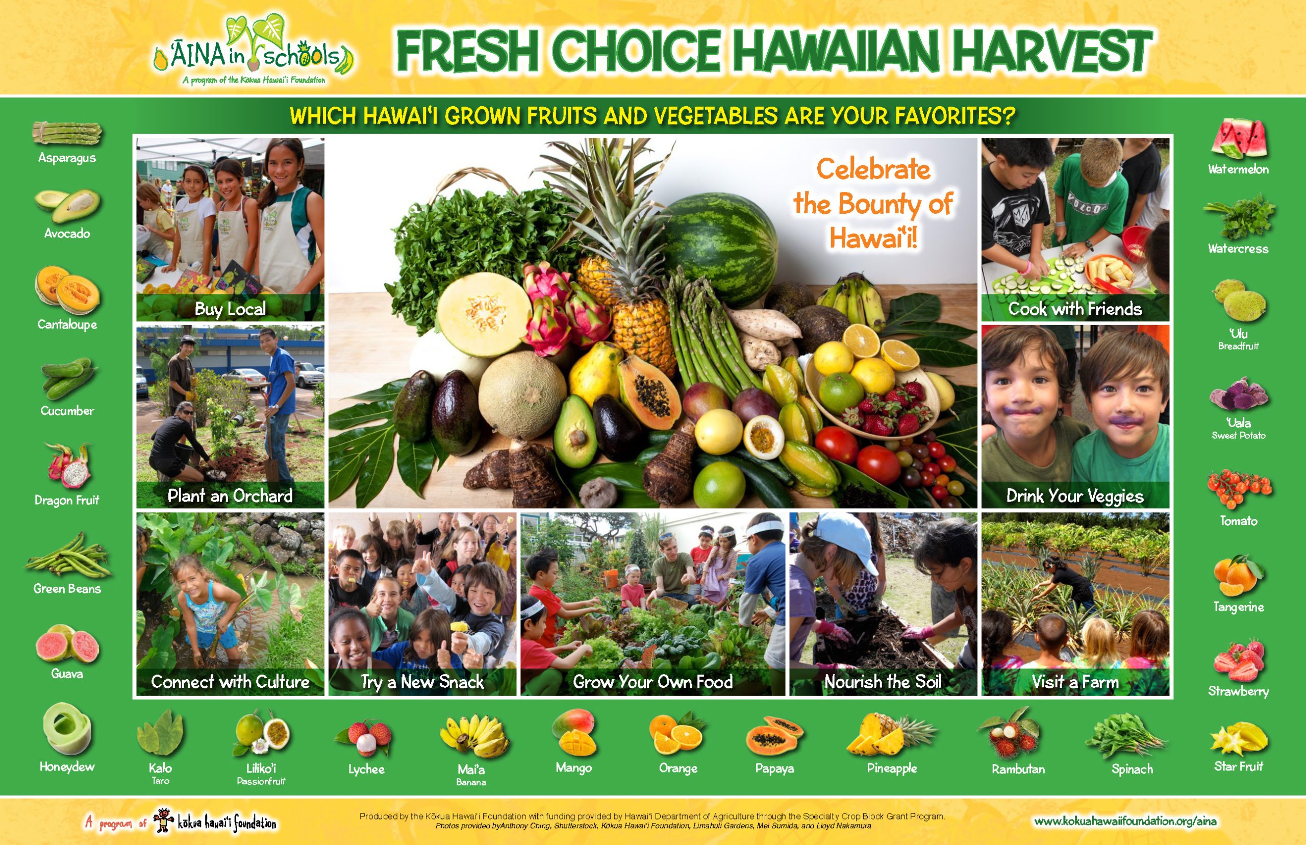 02: Hawaiian Harvest Poster - Kokua Hawaii Foundation
