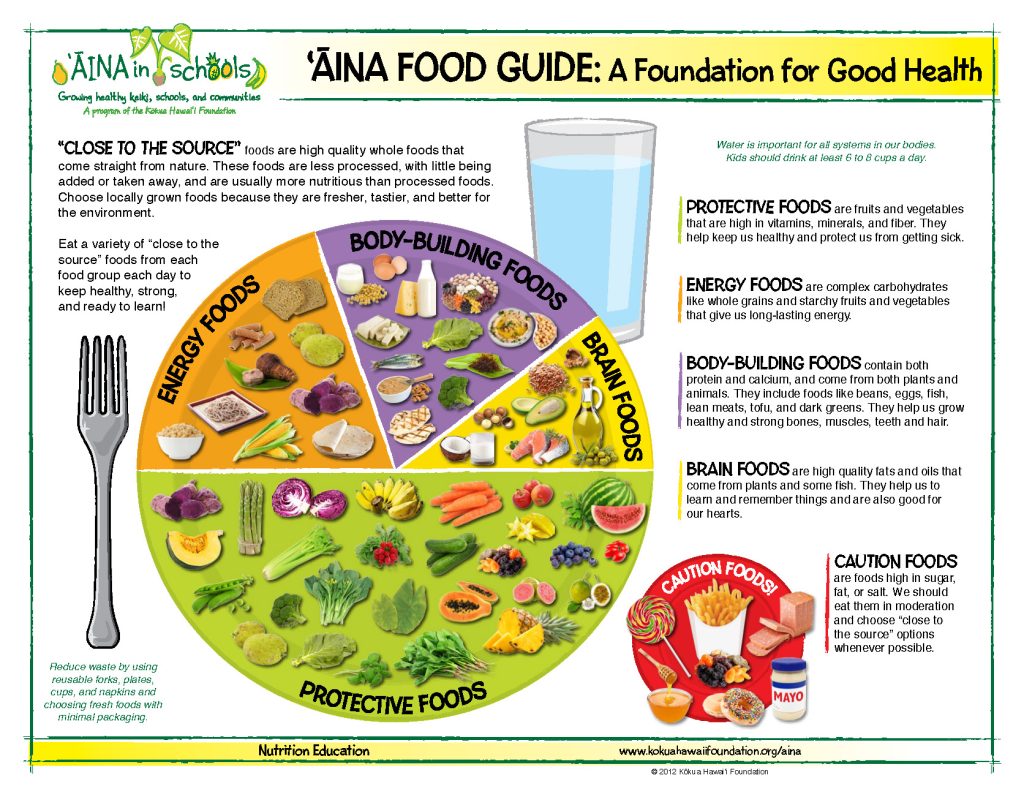 ʻĀINA Nutrition Education Food Guide (8.5x11) - Kokua Hawaii Foundation