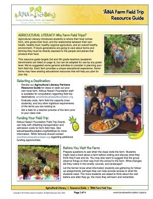 ʻĀINA Farm Field Trip Resource Guide - Kokua Hawaii Foundation