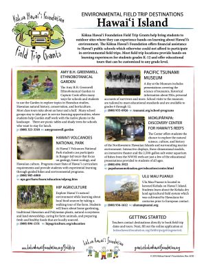 KHF Field Trip Destinations Hawaiʻi Island - Kokua Hawaii Foundation