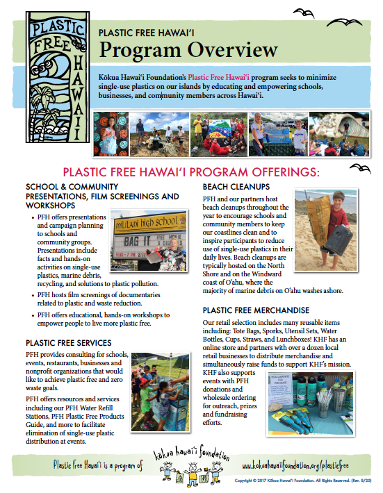 PFH Program Overview - Kokua Hawaii Foundation