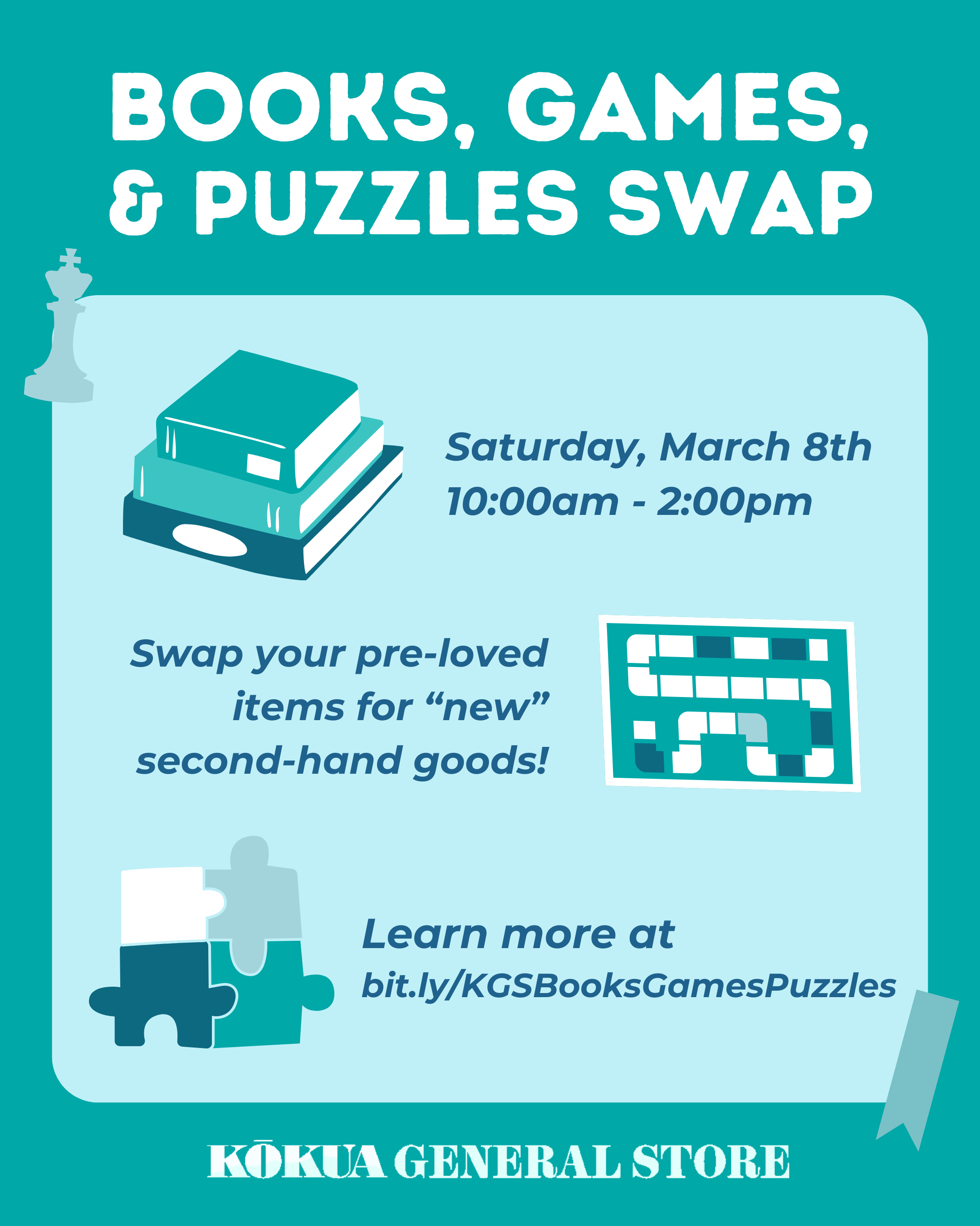 Books, Games, & Puzzles Swap at the Kōkua General Store - Kokua Hawaii ...