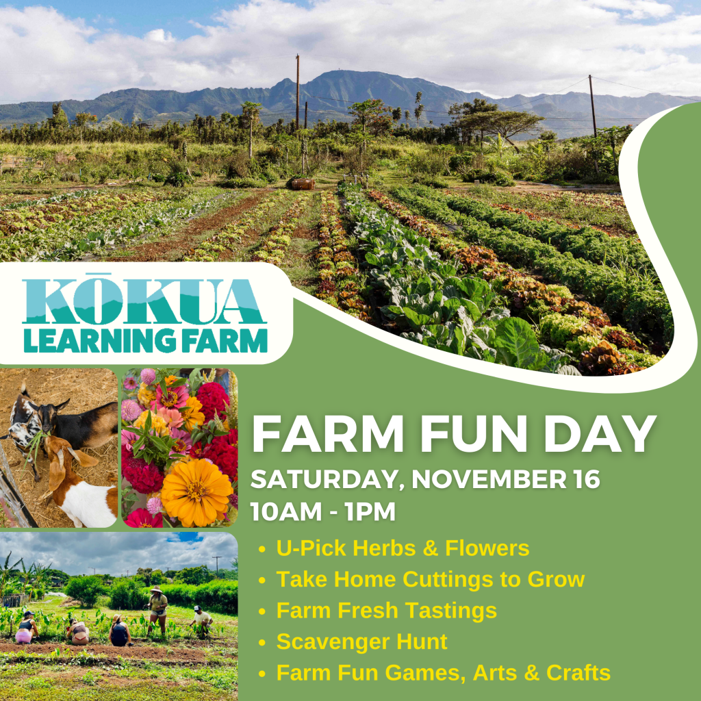 Kōkua Learning Farm Fun Day - Kokua Hawaii Foundation