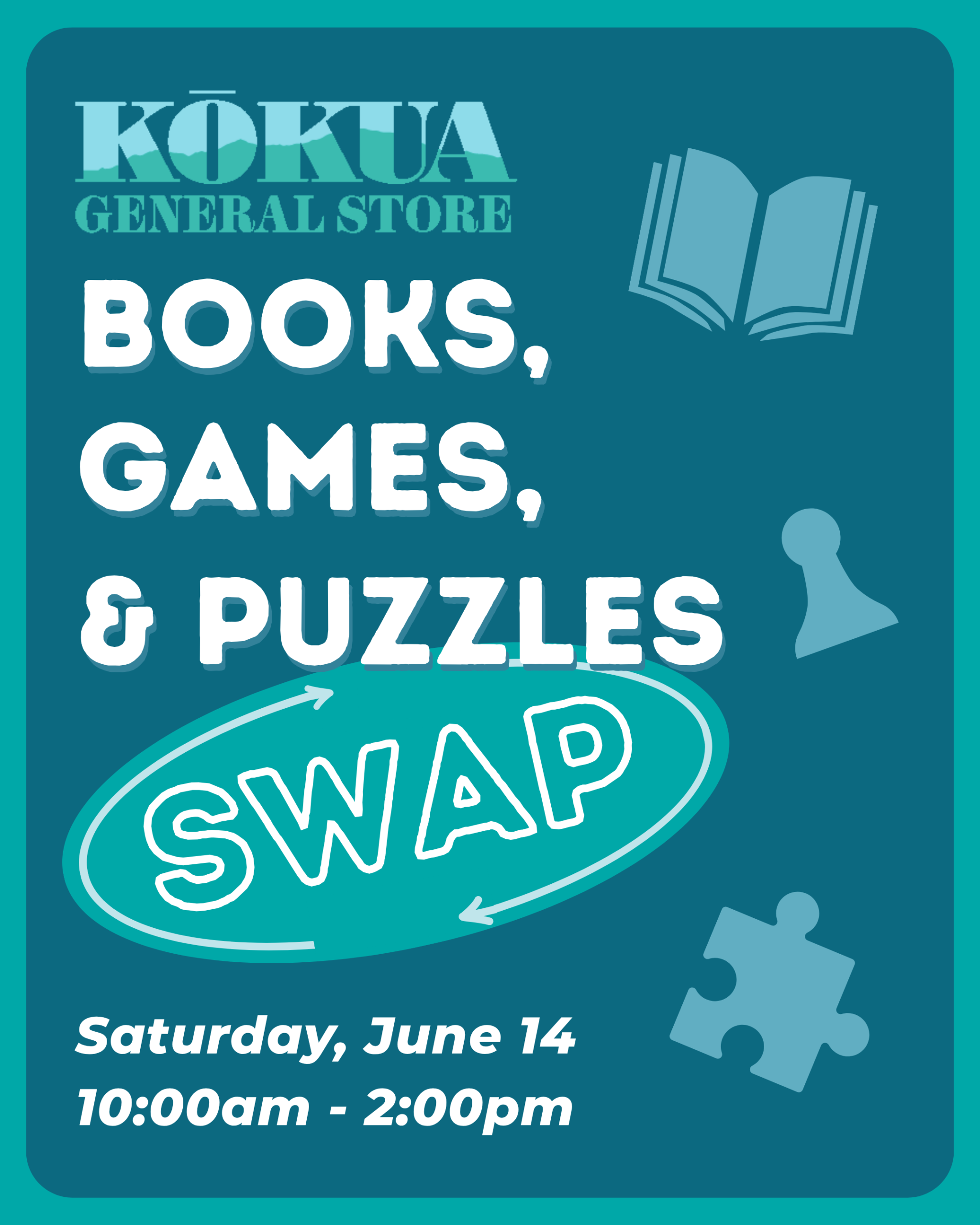 Books, Games, & Puzzles Swap at Kōkua General Store - Kokua Hawaii ...