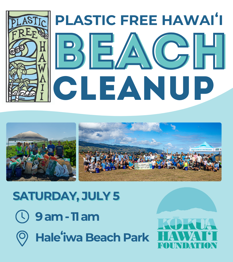 Plastic Free Hawaiʻi Beach Cleanup - Kokua Hawaii Foundation