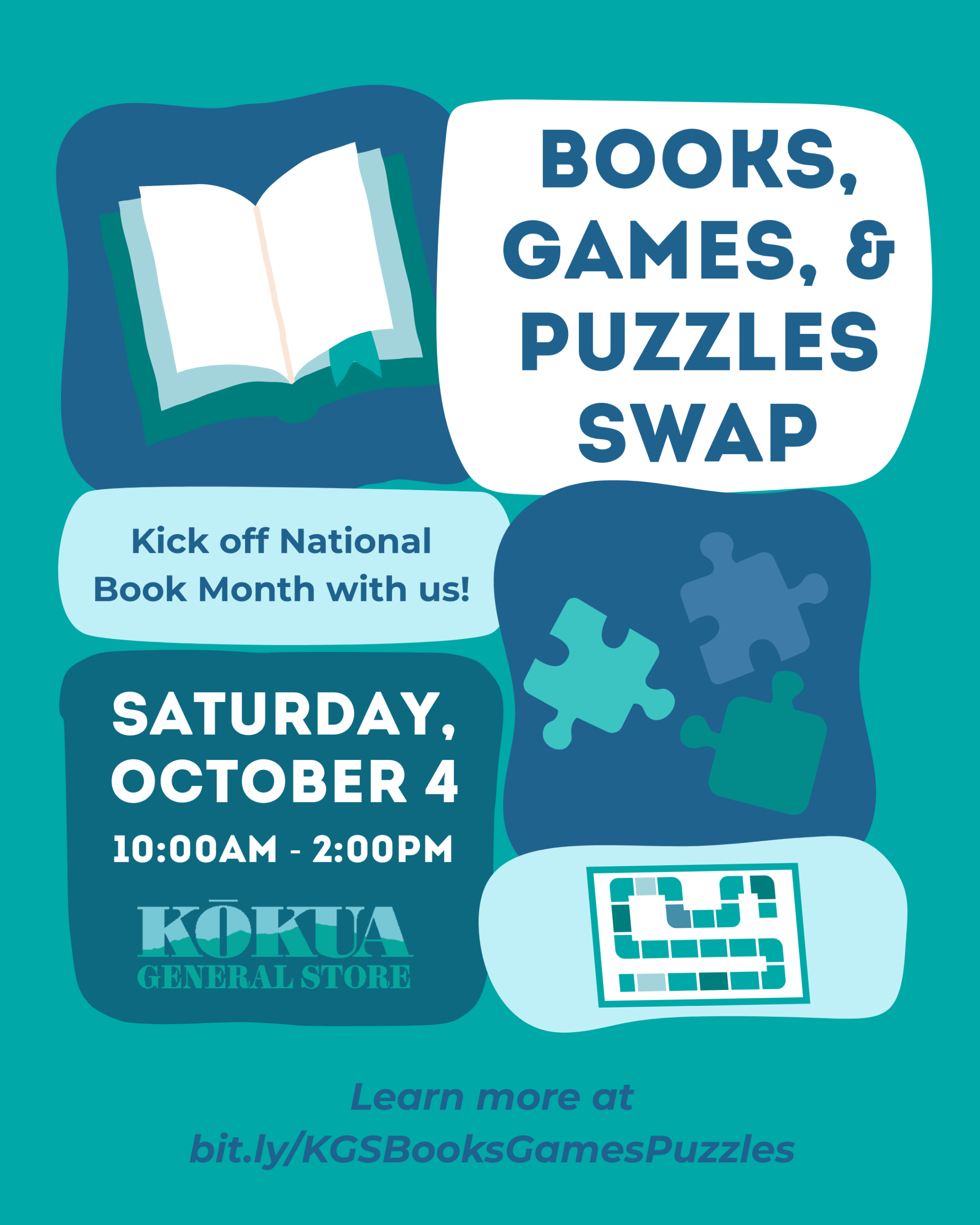 Kōkua General Store Books, Games, & Puzzles Swap - Kokua Hawaii Foundation