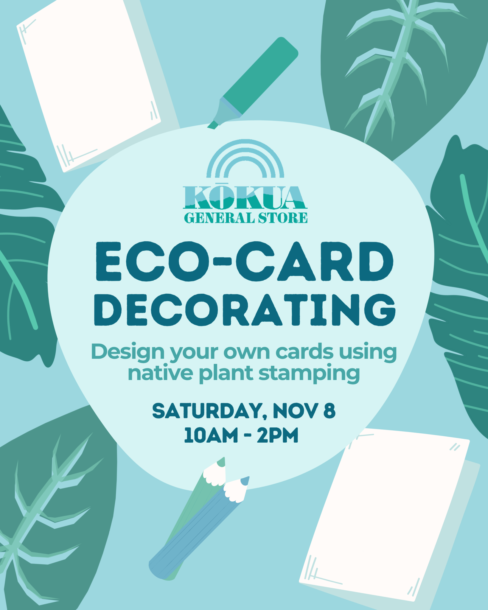 Kōkua General Store Eco-Card Decorating - Kokua Hawaii Foundation