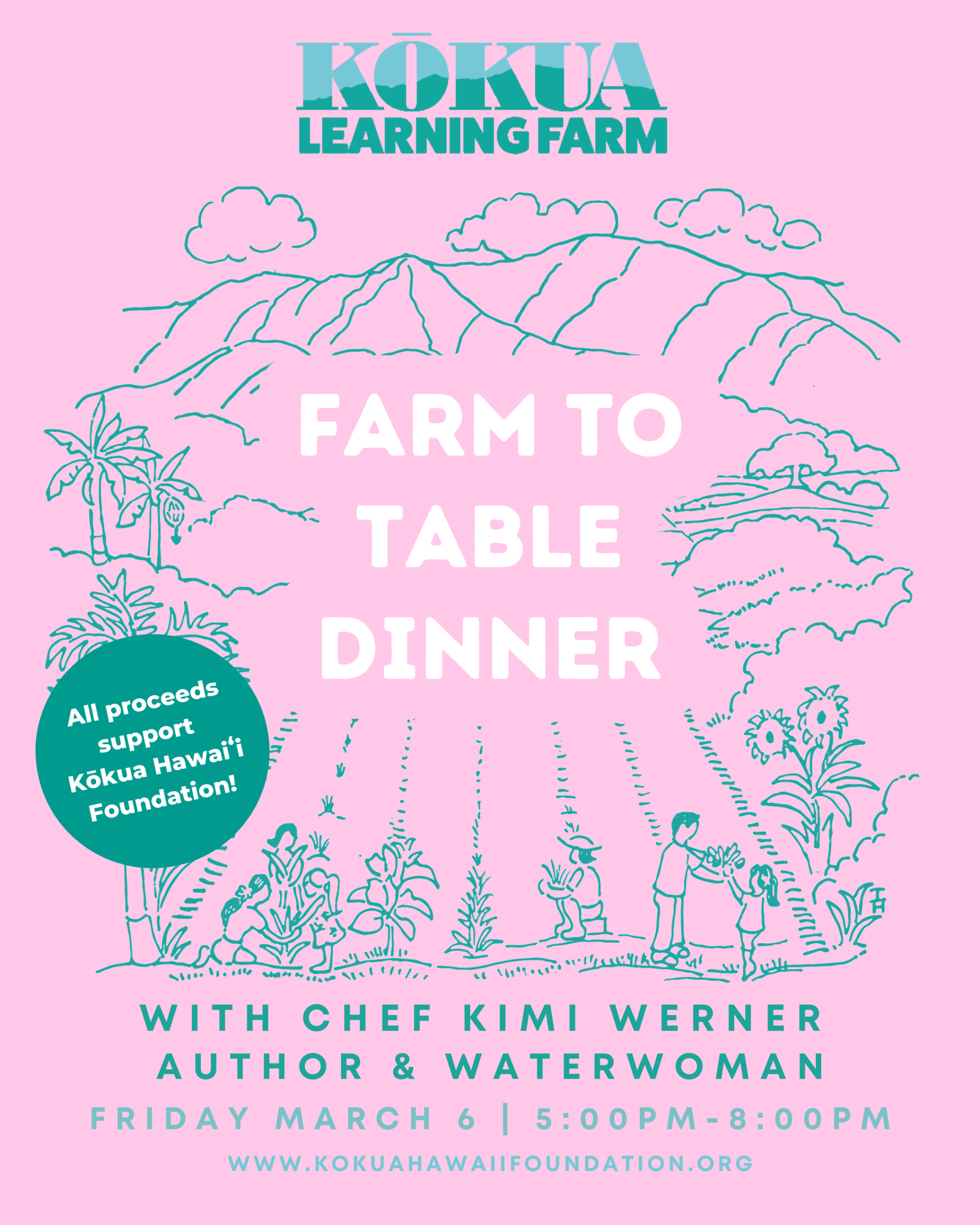 Farm to Table Dinner | Friday, March 6th - Kokua Hawaii Foundation
